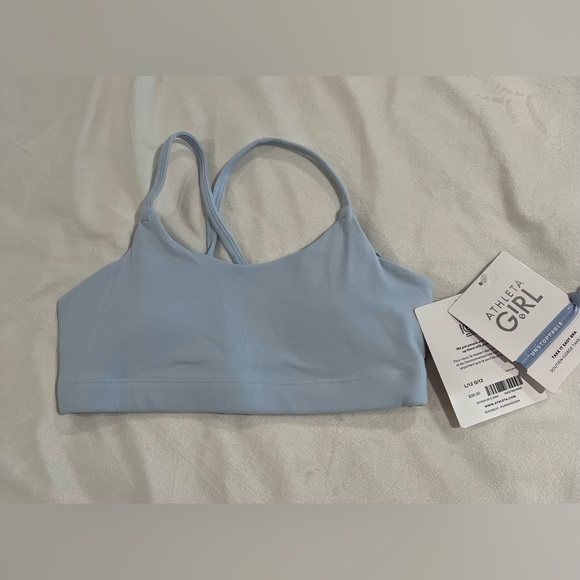 Athleta | Shirts & Tops | Athleta Girl Take It Easy Bra Nwt Light Blue ...
